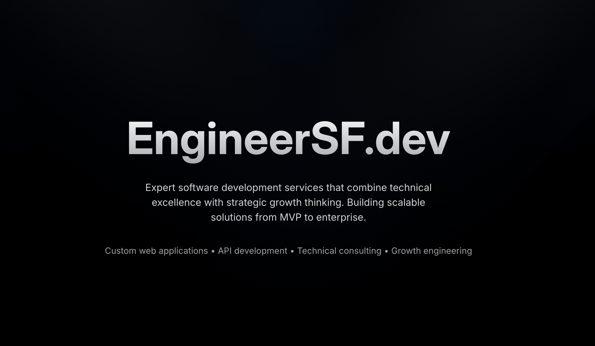 EngineerSF.dev - Custom Software Development & Technical Growth Solutions